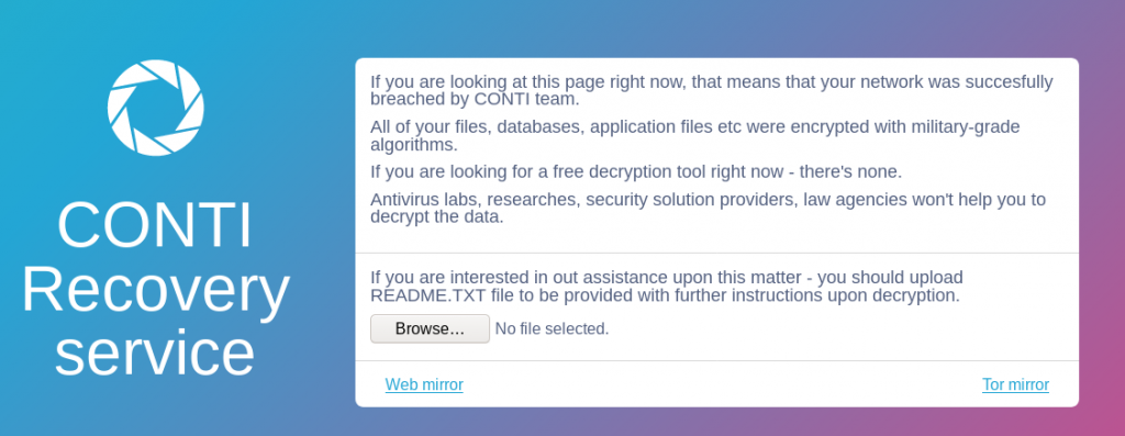 Conti Ransomware – The DFIR Report
