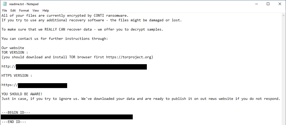 Conti Ransomware – The DFIR Report